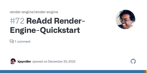 ReAdd Render Engine Quickstart Issue Render Engine Render Engine GitHub
