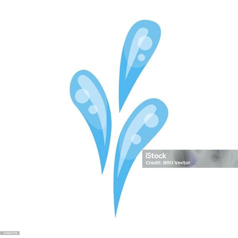 플랫 아이콘을 삭제합니다 바다 파도 분수 스프레이 젖은 표면 방울 모양의 벡터 일러스트 레이 션 창의적인 디자인을 위한 물 기호 요소 0명에 대한 스톡 벡터 아트 및 기타