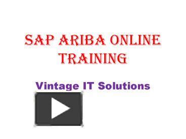 SAP Ariba PPT SAP Ariba Tutorial Presentation Free To Download
