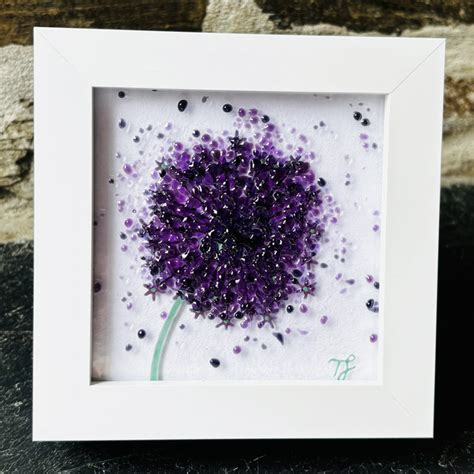 Purple Allium Artwork In Standing Frame The Glass Cellar