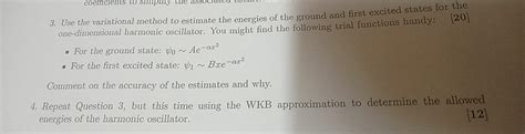 Solved Coefficients To Simplify The Use The Variational Chegg Com