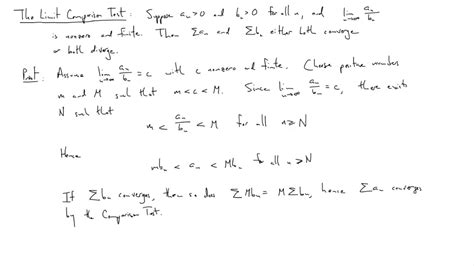 The Limit Comparison Test Youtube