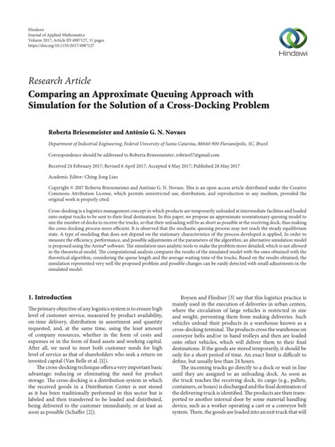 pdf comparing an approximate queuing approach with simulation for the