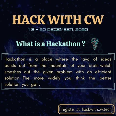 Hack With Cw On Linkedin Hackwithcw Codewarriors Hackathon