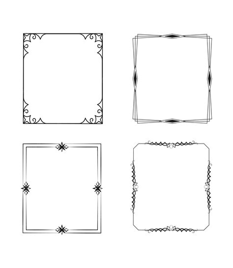 Premium Vector Collection Of Rectangular Frames
