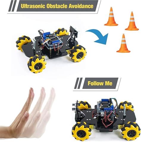 Lafvin 4wd Mecanum Robot Car For Arduino Robot Car Kit Smart Diy Uno R3 Project Roboticaplus
