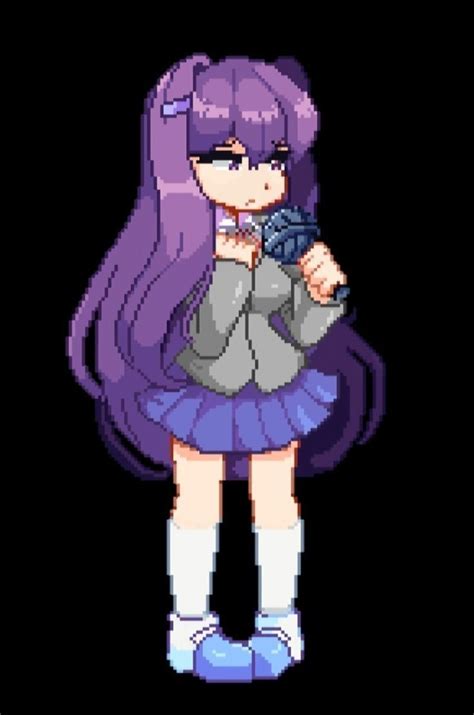 Yuri Pixel Ddlc Милые рисунки Вдохновляющие персонажи Эскизы персонажей