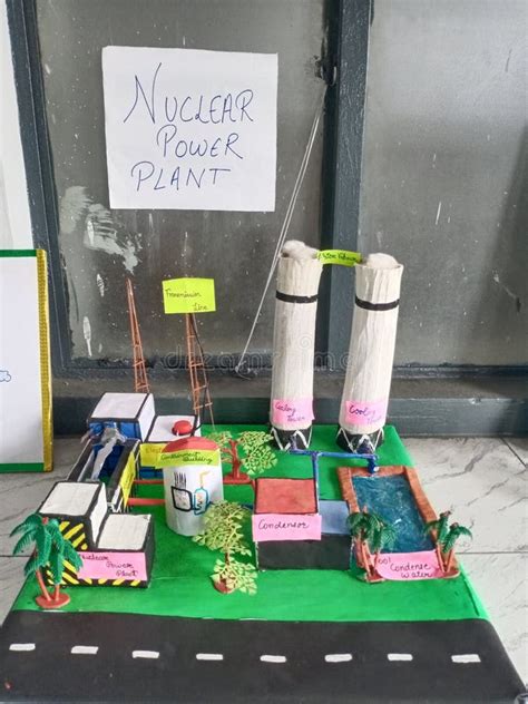Science Working Model Nuclear Power Plant For Class 10 Stock Image
