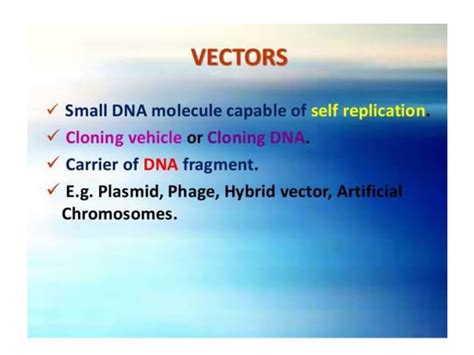 Cloning Vectorspptx Genetics Science