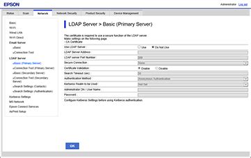 Configuring The LDAP Server And Selecting Search Settings
