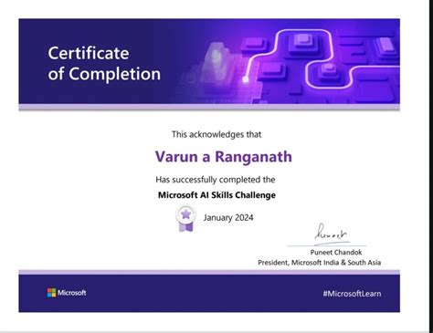 Varun A Ranganath On Linkedin Microsoftcertified Continuouslearning
