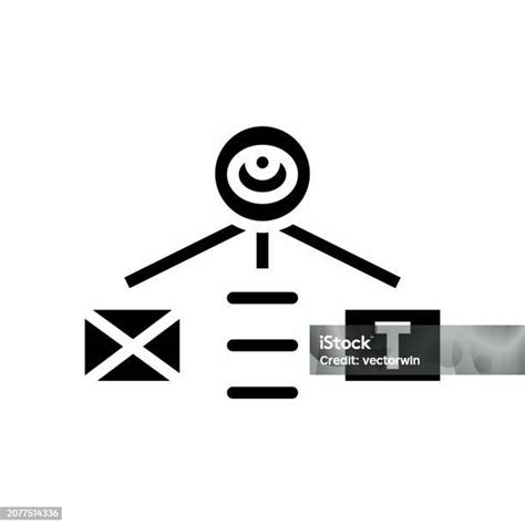 Visual Hierarchy Ux Ui Design Glyph Icon Vector Illustration Stock