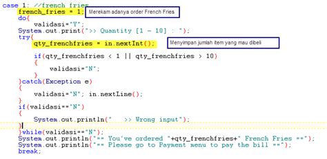 Program Menu Java Restoran Antony Budianto Blog