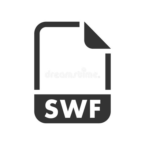 swf file format icon stock vector illustration of symbol 175123254