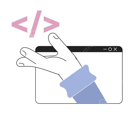 Vector Spot Illustration Of Line Concept For Websites Source Code Vector Animation Abstract