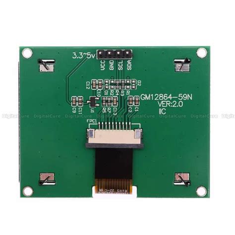 Lcd Graphics Display Module 214 St7567 128x64 I2c 33v 5v With Bezel