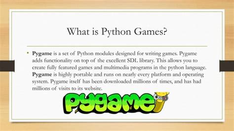 Python Games Pygames Ppt