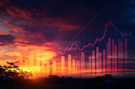 일몰 하의 경제 성장 차트