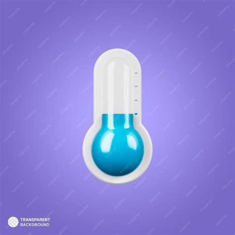 Premium Psd Thermometer With Low Temperature Icon 3d Render Illustration