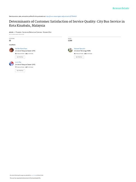 Determinantsofcustomersatisfactionofserviceq Pdf