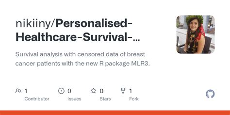 Github Nikiinypersonalised Healthcare Survival Analysis With