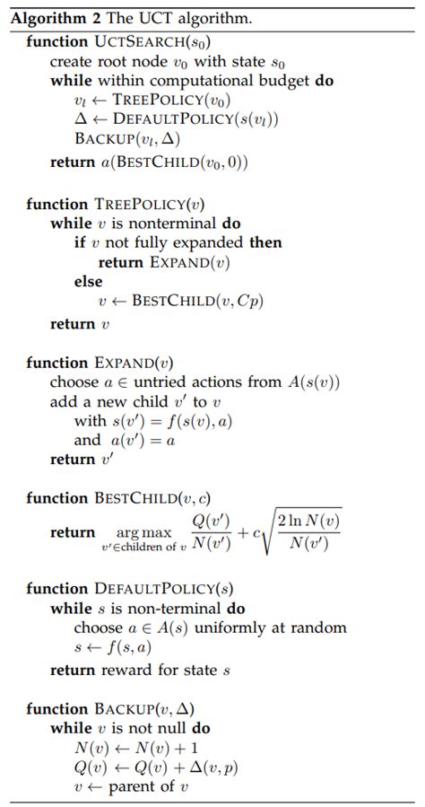 A Survey Of Monte Carlo Tree Search Methods Part 2 Rasin Tsukuba Blog