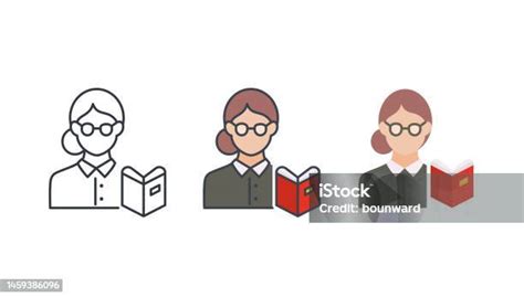 교사 아이콘 세트입니다 편집 가능한 획 교사 교육 관련 직업에 대한 스톡 벡터 아트 및 기타 이미지 교사 교육 관련 직업 아이콘 여성 Istock