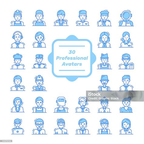 현대 인물 아바타 다양한 인간 캐릭터 직원 프리미엄 품질의 기호 컬렉션입니다 심플한 모노 픽토그램 팩 웹 그래픽에 대 한 벡터 로고 개념입니다 아이콘에 대한 스톡 벡터 아트