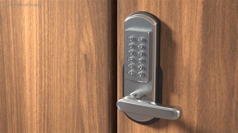 Push Button Door Lock Silver 3d Model 34 3ds Blend C4d Fbx Max