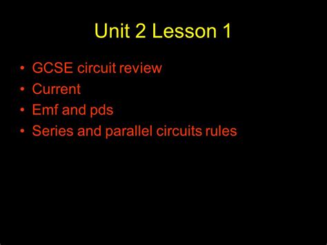Series And Parallel Circuits Gcse Lesson