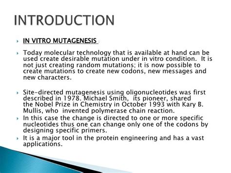 Invitro Mutagenesis Of Chbdchitin Binding Domainto Create An