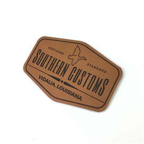 50 Custom Personalized Leather Patches With Logo Text Or Initials
