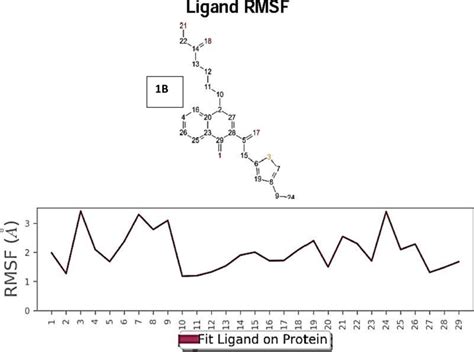 A Plot Of Ligand 1b Root Mean Square Fluctuation L Rmsf Download