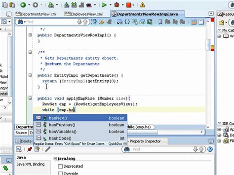Programmatically Iterating Through Rows In A View Object Youtube