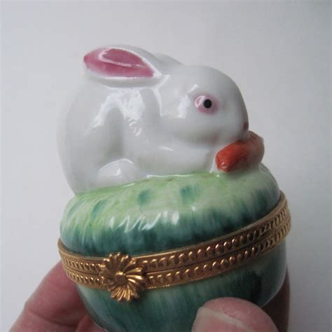 Vintage Takahashi Bunny Trinket Box Etsy