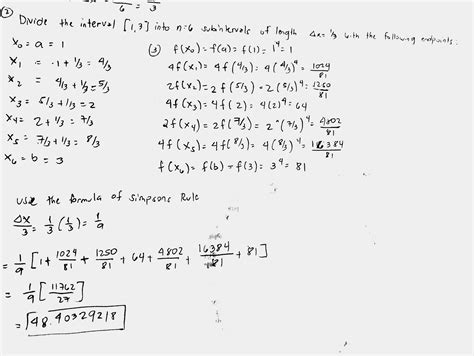 Solved Using Simpsons Rule Course Hero