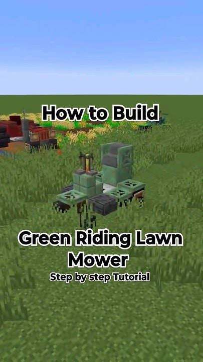 How To Build Riding Lawn Mower Minecraft Buildtutorial Youtube