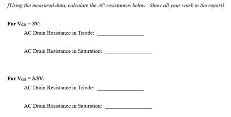 Solved 3 2 Analyzing The MOSFET I V Curve 1 A Vs Vos V Chegg Com