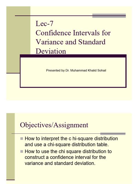 Statistical Interference Lecture 7 Pdf
