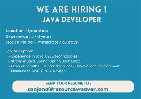 Itandsoftware Itrecruitment Itjobs Java J2ee Aws Microservices Springboot Linux