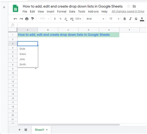 Google Form Dropdown From Sheet Google Script Create A Drop Down List From Spreadsheet Column