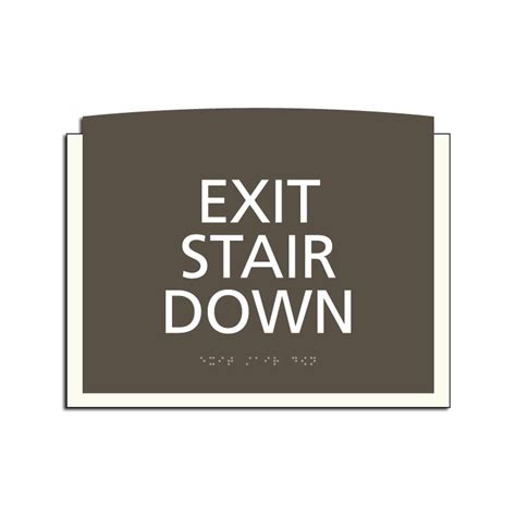 Exit Stair Down Rising Signs