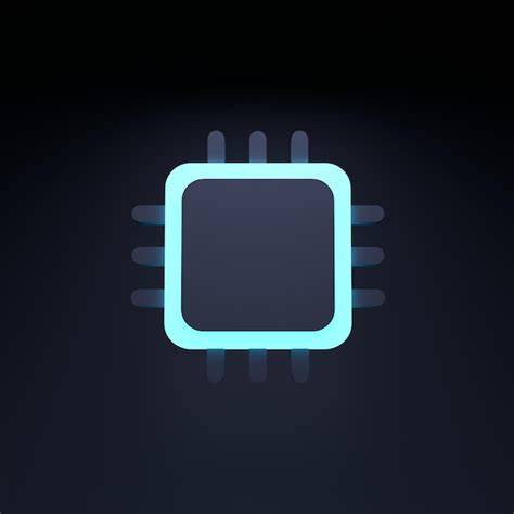 Premium Photo Computer Processor Icon 3d Render Illustration