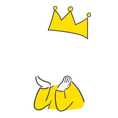 유토이미지 왕관을 쓴 캐릭터 몸 합성용 일러스트