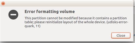 Partitioning I Cant Format My Live Usb Pendrive Udisks Error Quark