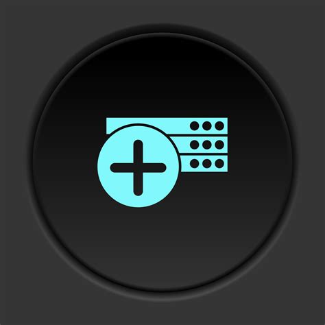 round button icon database server button banner round badge
