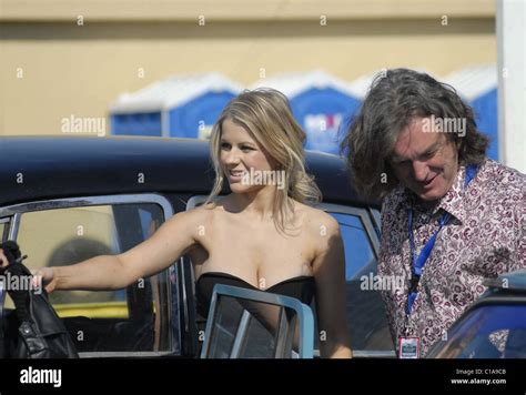 Glamour Model Madison Welch And James May Filming On Location For The