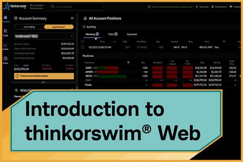 Thinkorswim Demos Advisor Services
