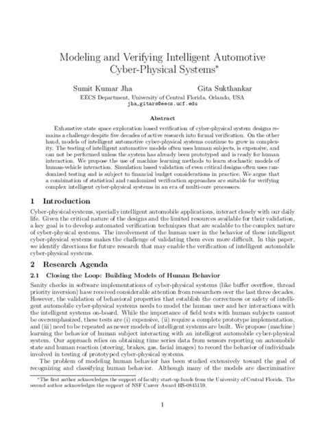 pdf modeling and verifying intelligent automotive cyber physical systems gita sukthankar