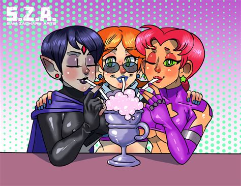 Raven Gwen Starfire By Samzacharyarts On Deviantart